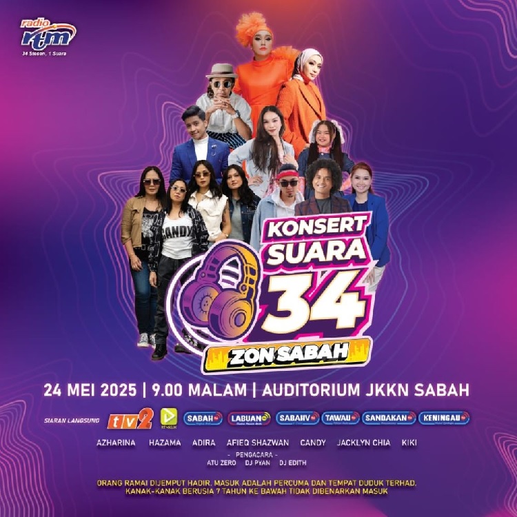 RTM Sabah buat Konsert Suara 34 Zon Sabah, tonjol artis tempatan dan ...